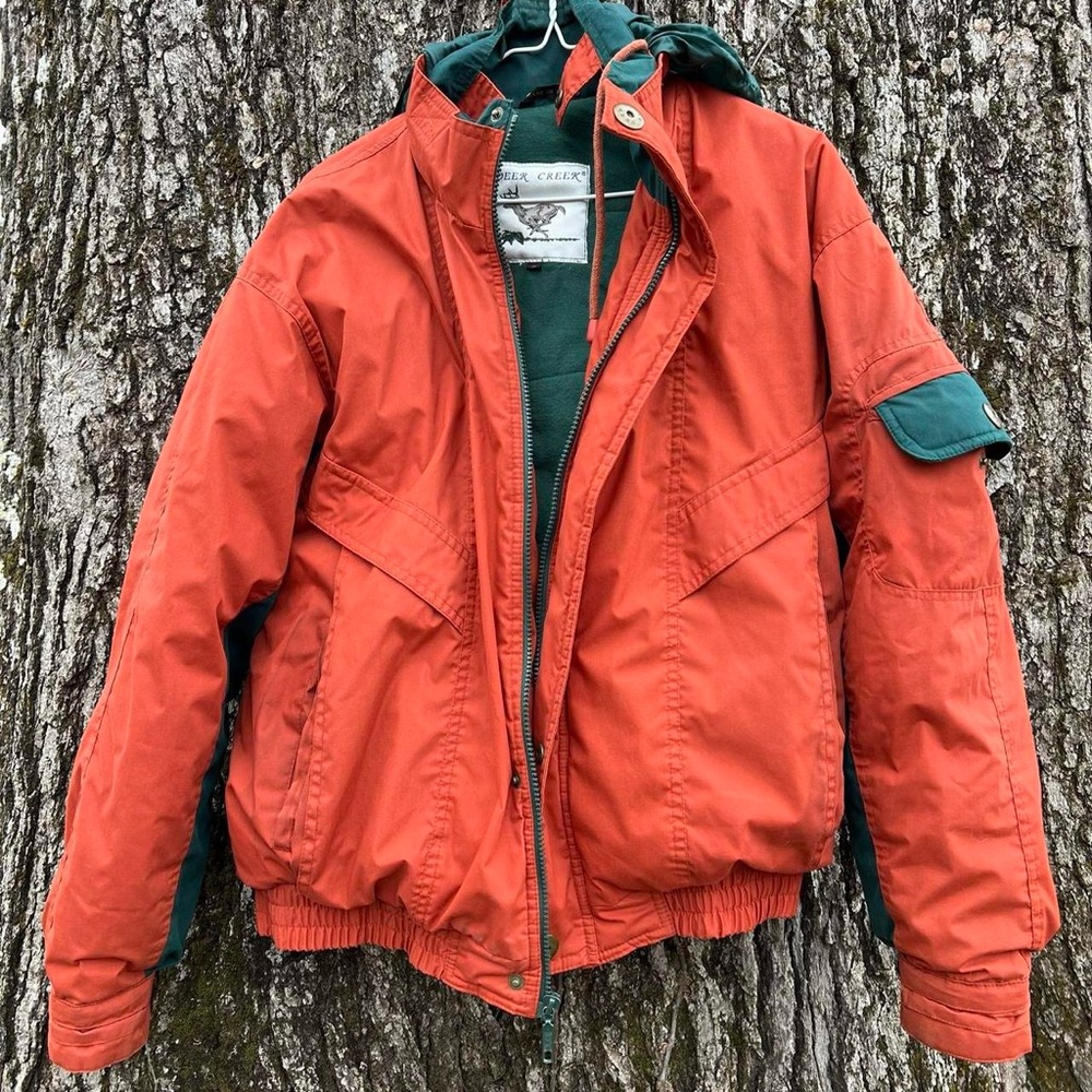 Vintage Burnt Orange Deer Creek Bomber Jacket - Gem